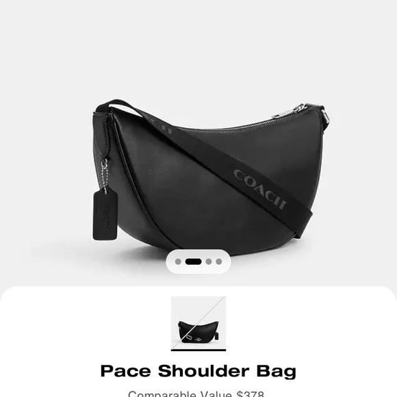 Coach | Bags | Coach Black Pace Shoulder Bag | Poshmark